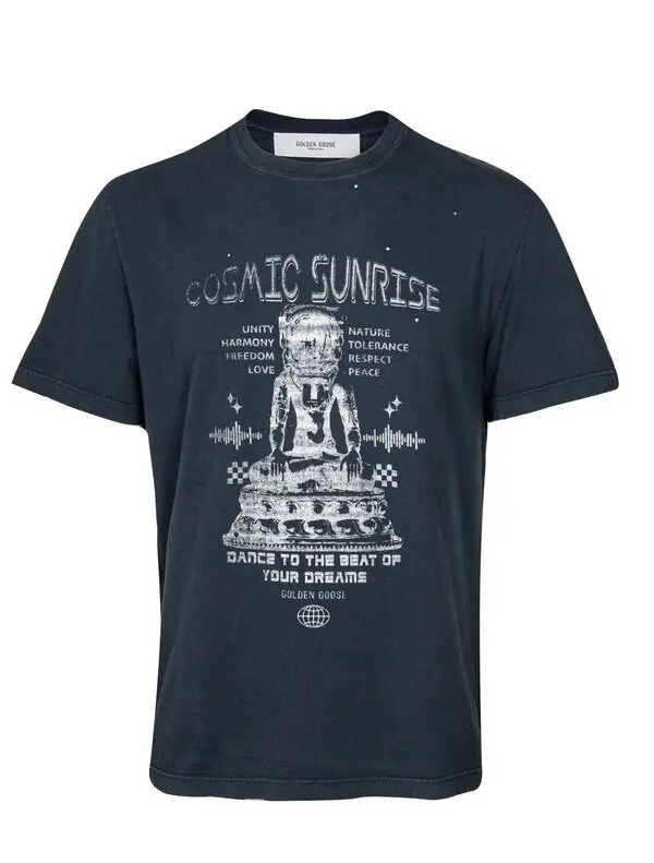 Tシャツ・カットソー GOLDEN GOOSE Men Polo Shirts GMP01220P000593 90100 BLACK Golden Goose Short Sleeve T-shirt | Black | FARFETCH JO